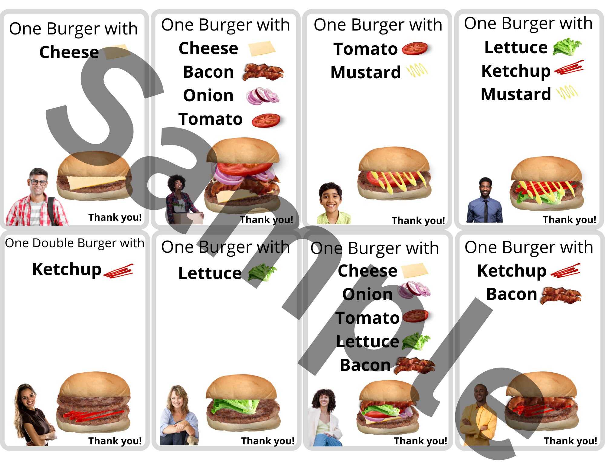 Burger Restaurant Digital Download - Etsy