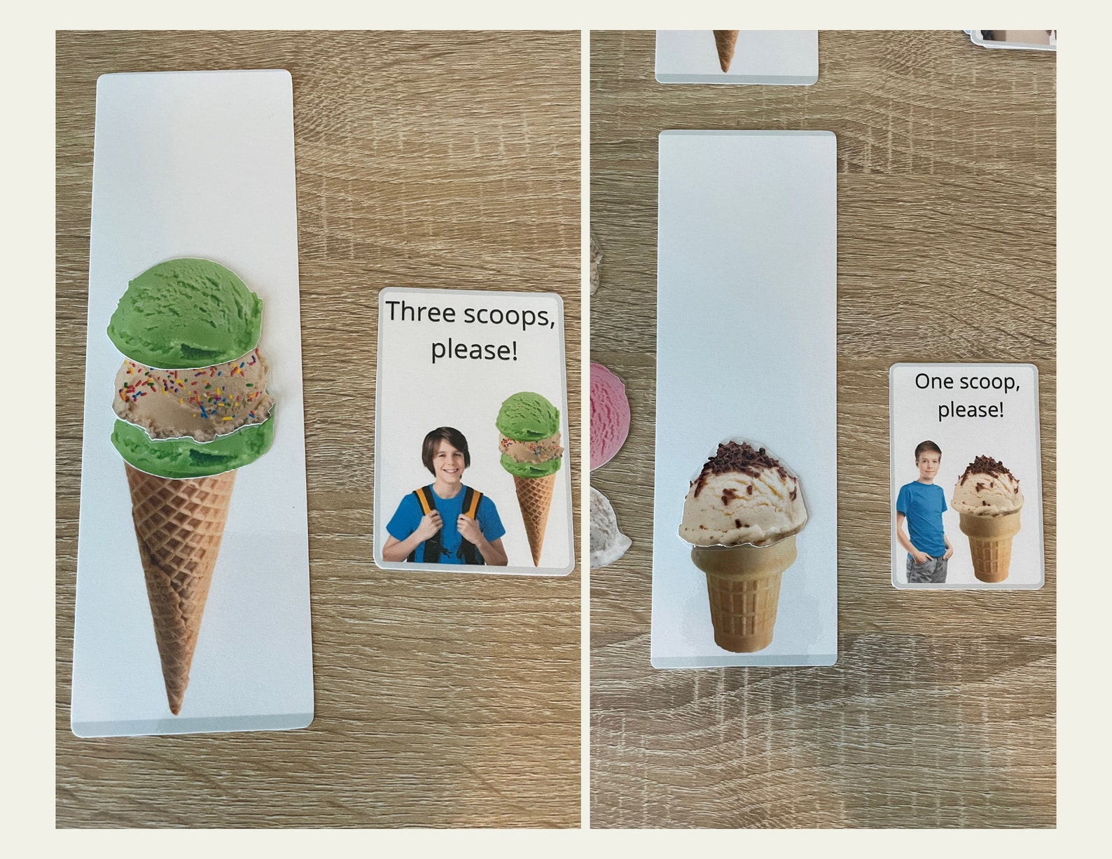 Digital Download - Ice Cream Shop Task Bag, Counting and Sequencing ...