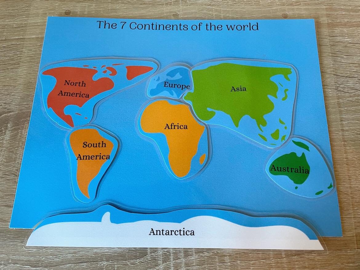 Digital Download- 7 Continents of Our World, Busy Book Page, File ...