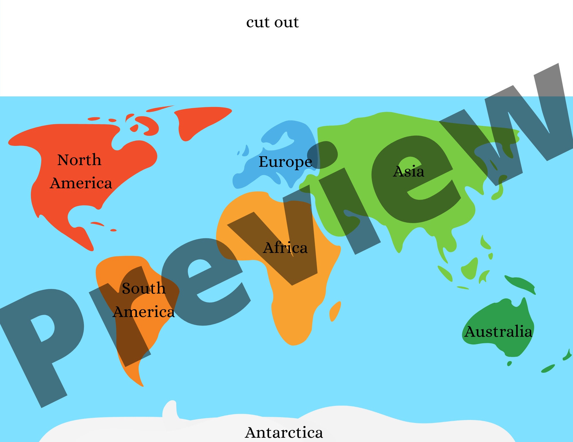Digital Download- 7 Continents of Our World, Busy Book Page, File ...