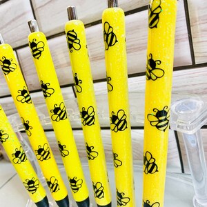 Bumble Bee Pens | Glitter Pens | Gel Pens | Bee Pen - Etsy