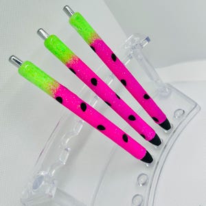 Watermelon Pens | Glitter Pens | Gel Pens - Etsy