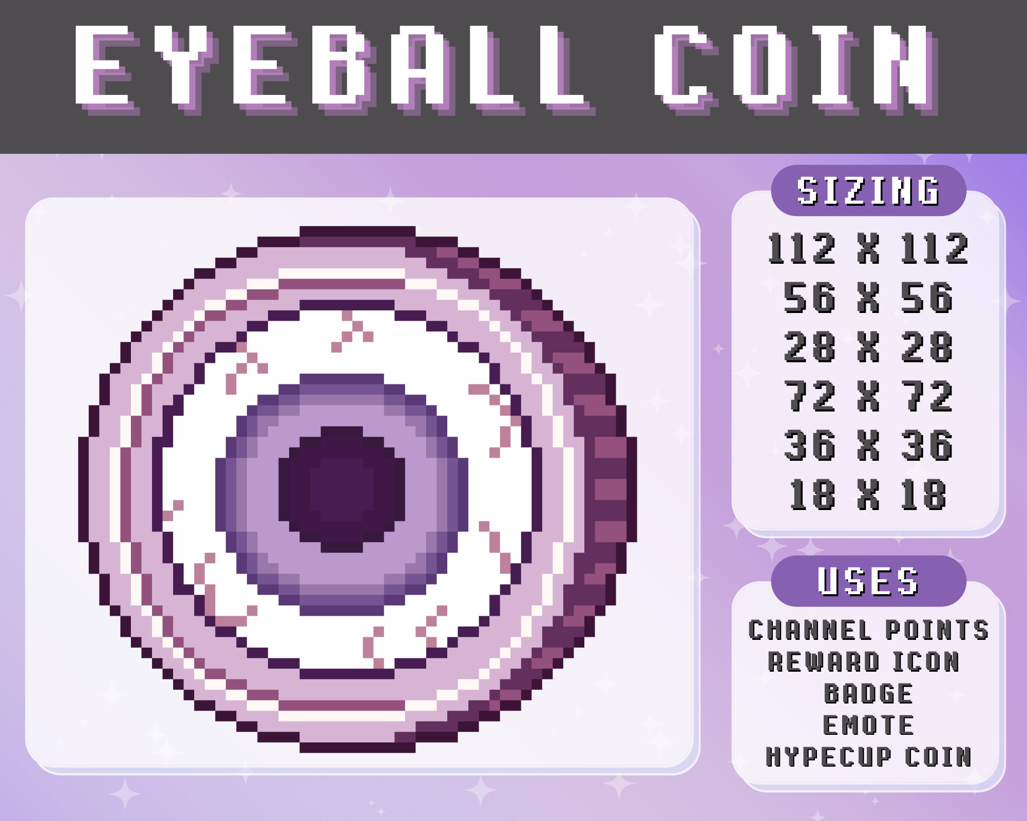 Twitch Channel Points Icon Eyeball Goth Twitch - Etsy