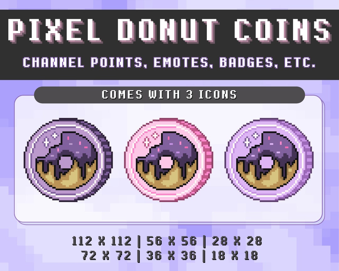 Donut Channel Point Coin | Twitch, Youtube, Discord Asset - Etsy