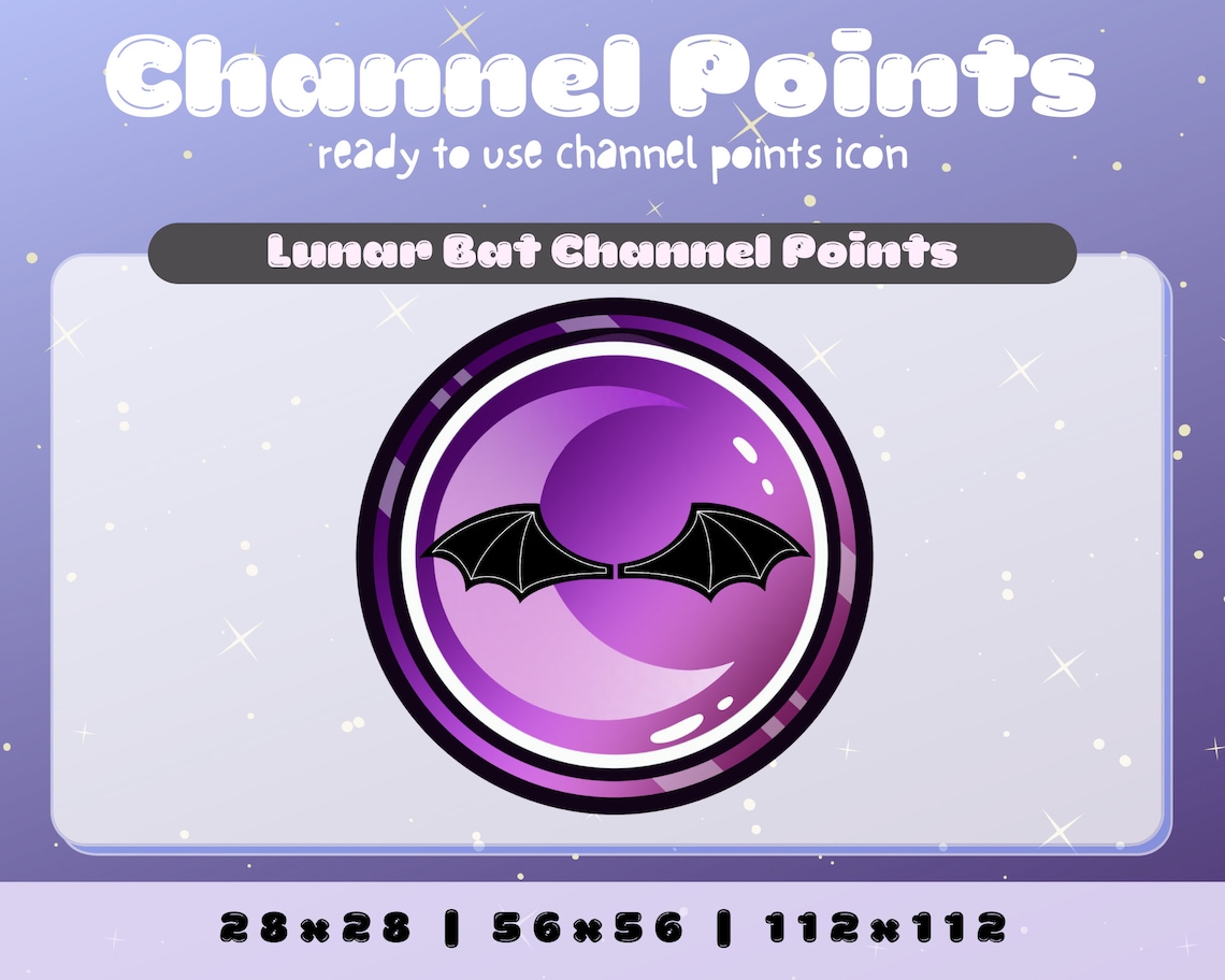 Bat Twitch Channel Points Icon | Goth Twitch Asset - Etsy UK