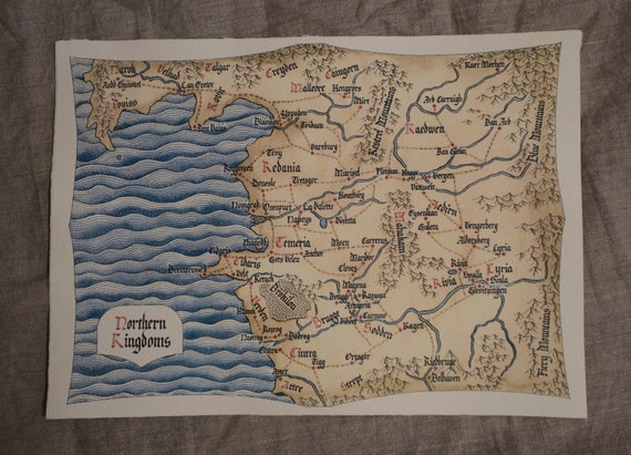 Map of Northern Kingdoms Witcher A3 | Etsy
