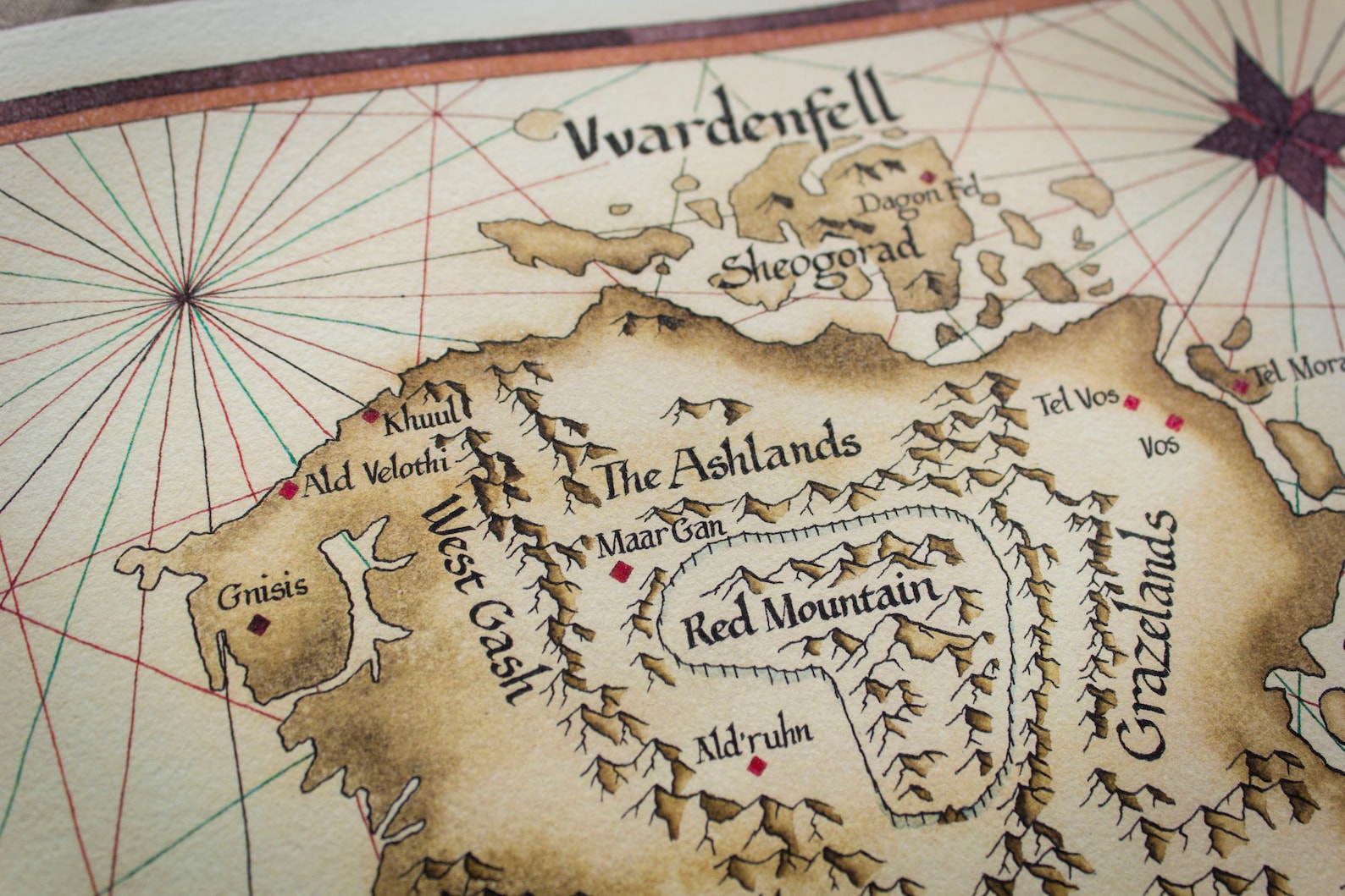 Map of Vvardenfell, Morrowind 30x30cm - Etsy