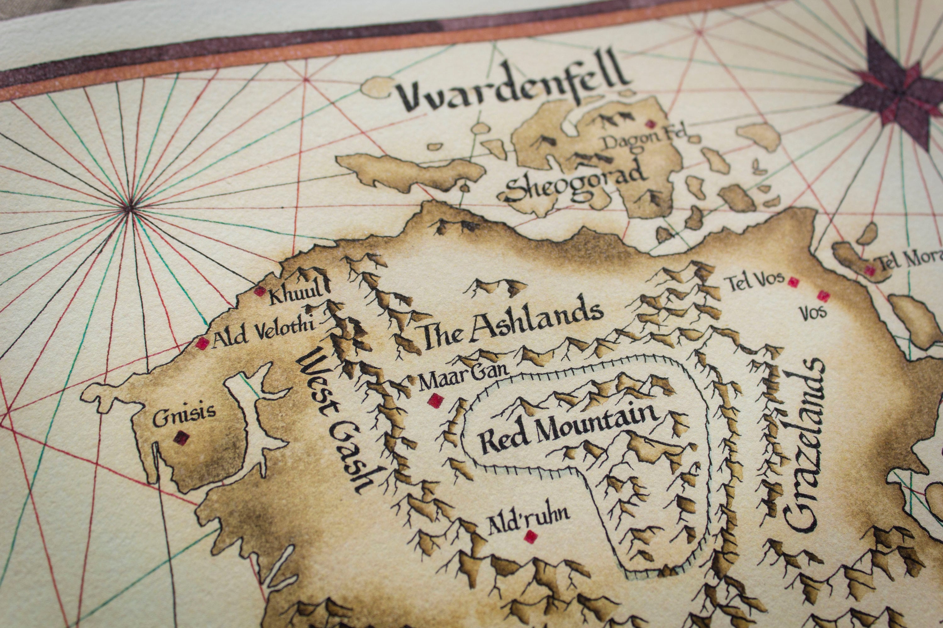 Map of Vvardenfell, Morrowind 30x30cm - Etsy