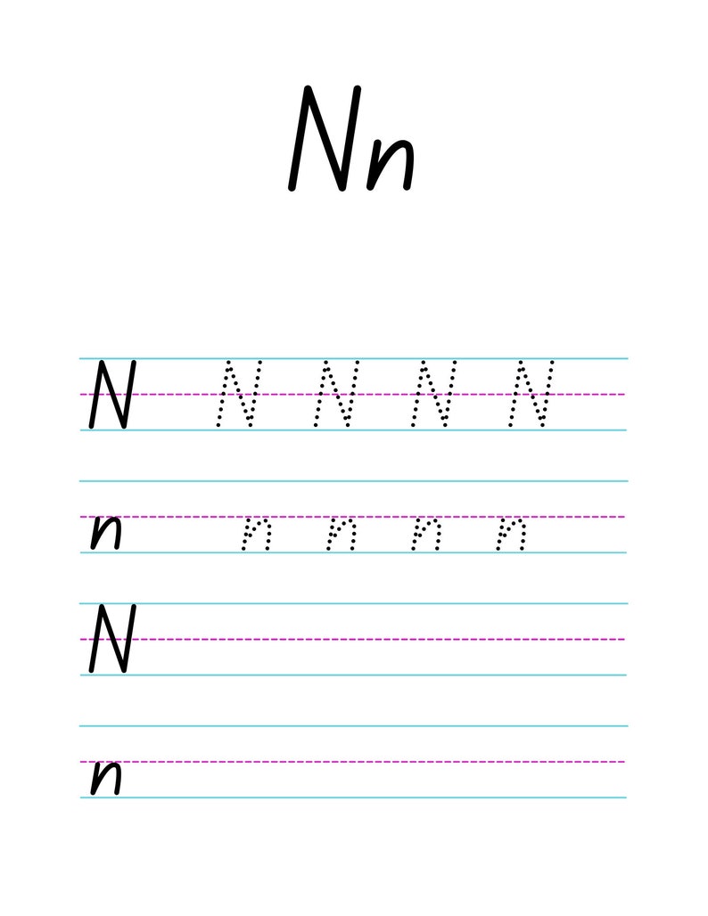 Full Alphabet Upper Case + Lower Case Handwriting Worksheet (28 Pages ...