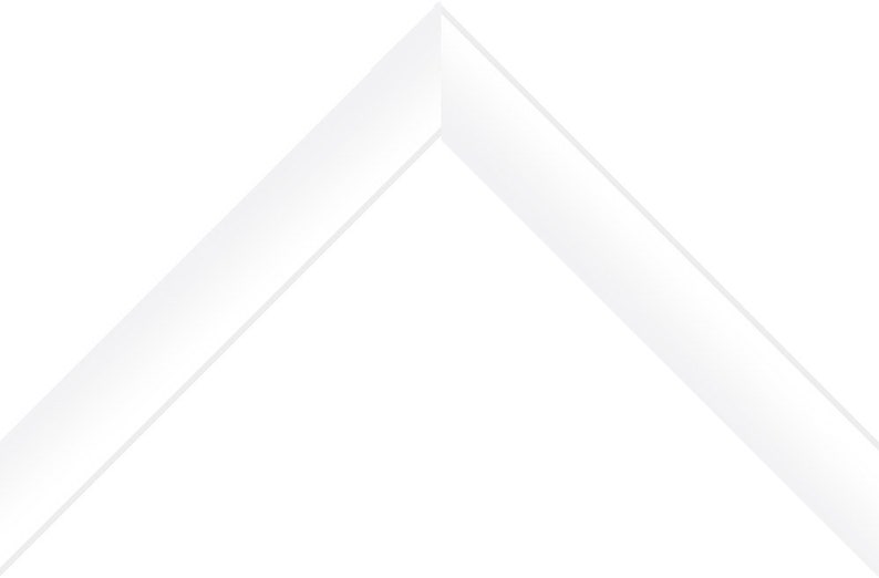 Contemporary Modern, 3/4 Inch Wide, White Picture Frame, Picture Frames ...