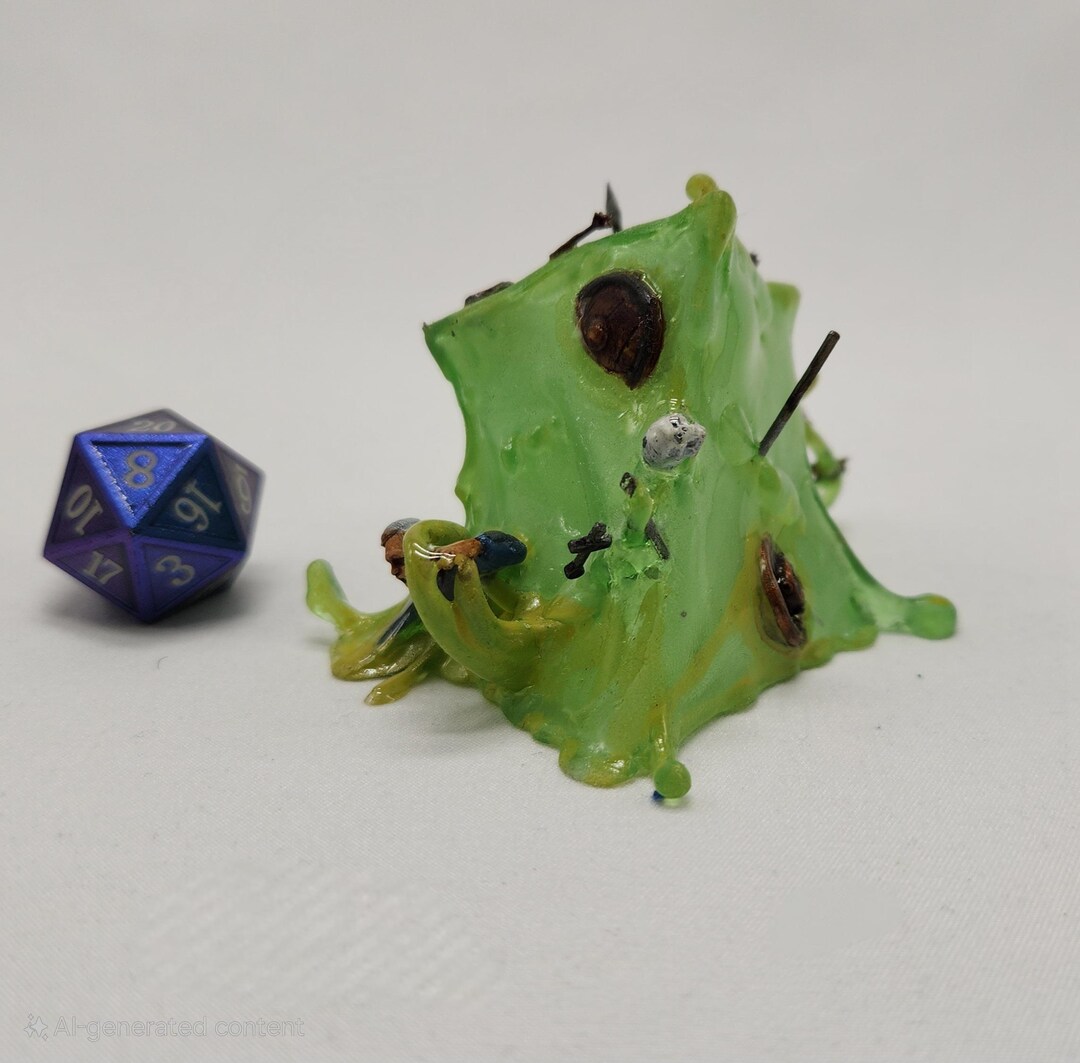 Gelatinous Cube Painted Gelatinous Cube Iconic Dnd Monster - Etsy
