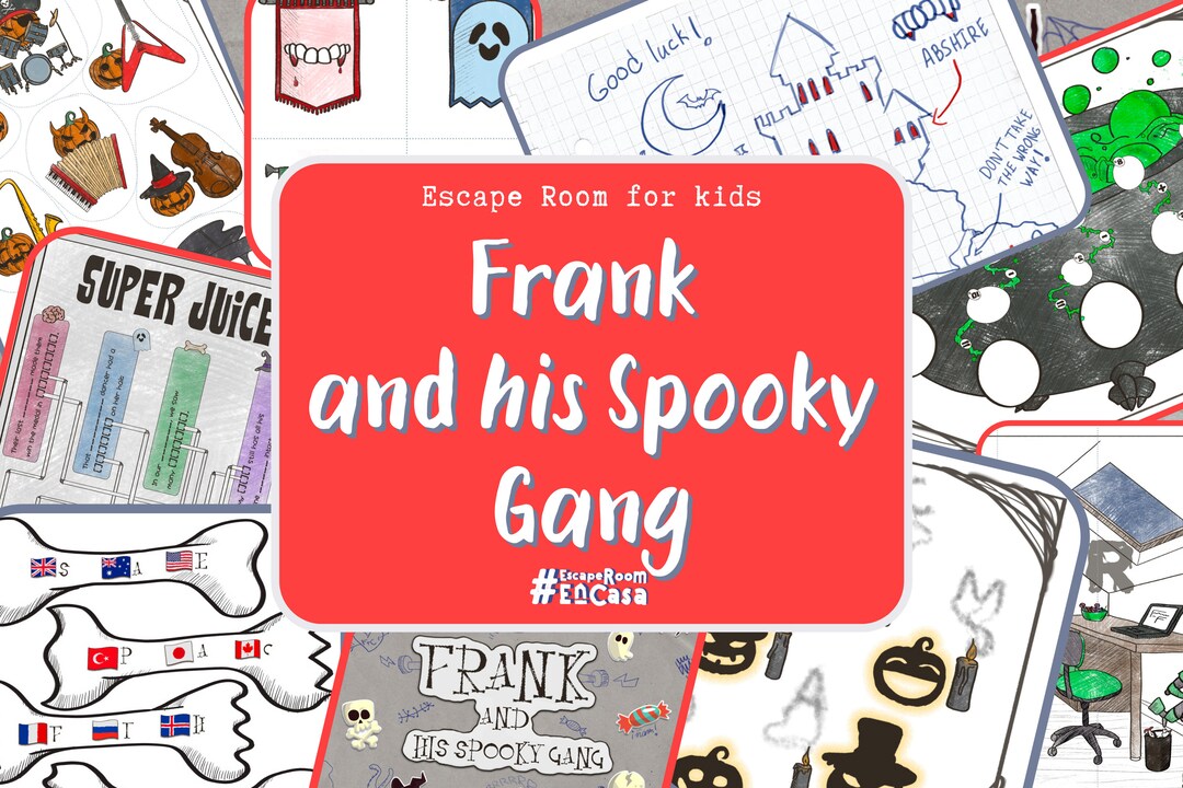 Frank and His Spooky Gang |printable DIY Escape Room Kit |escape Room ...