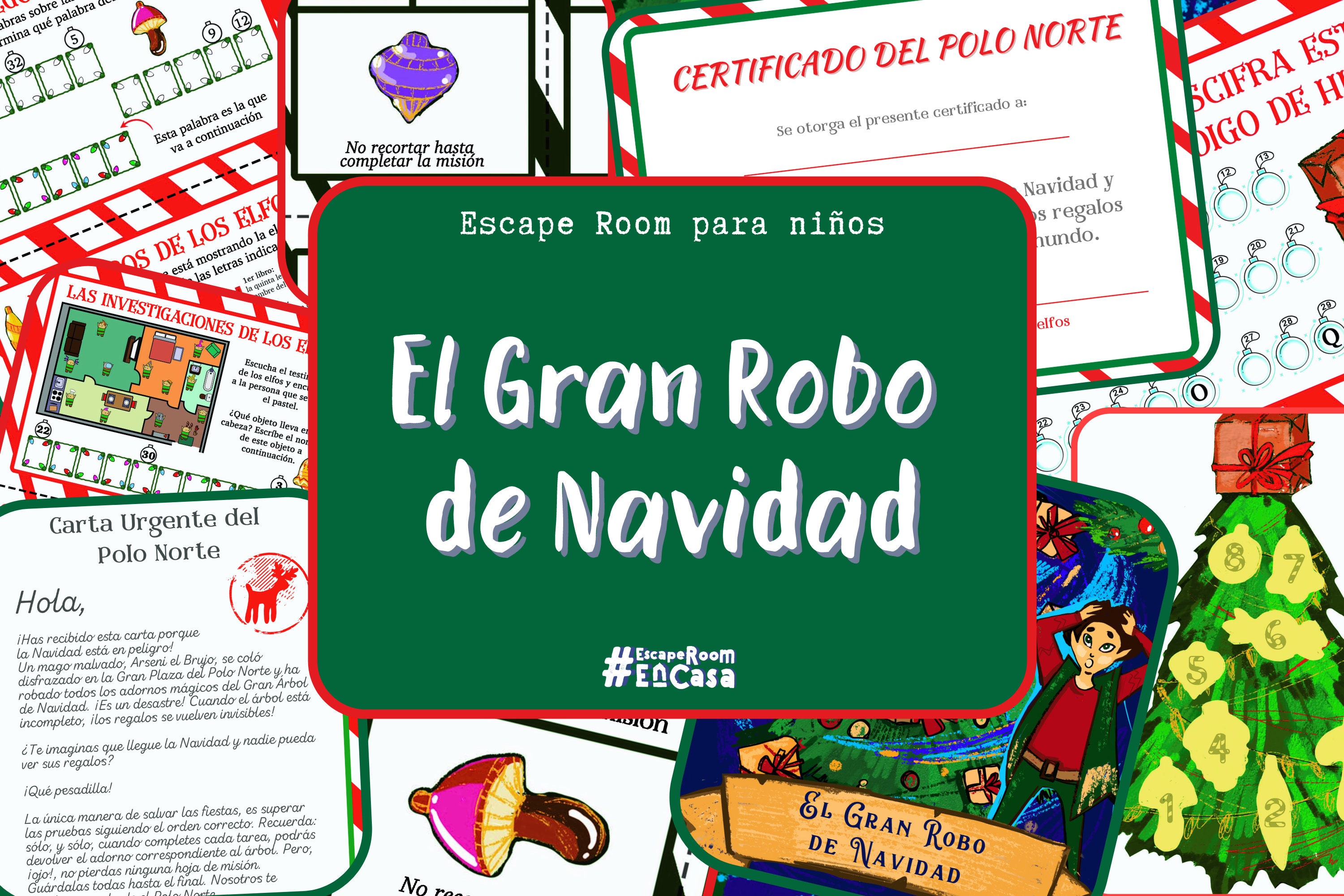 El Gran Robo de Navidad Escape Room imprimible para niños y familias ...