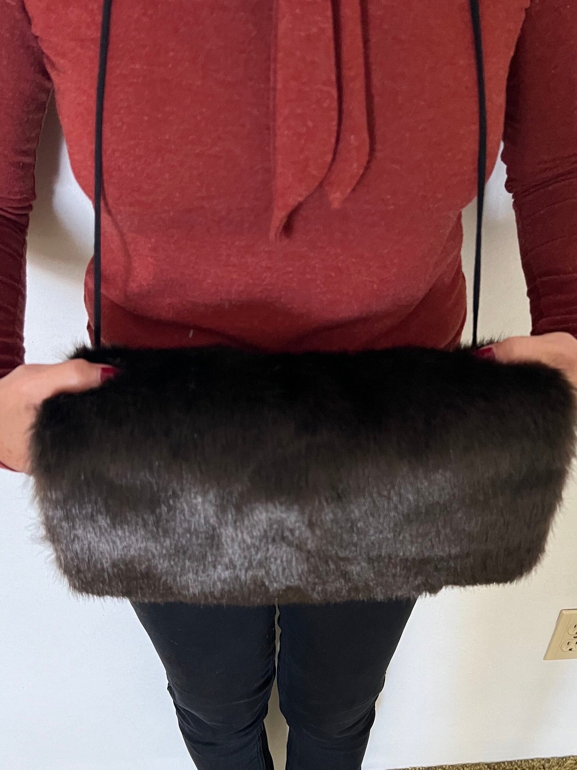 Luxury Brown Faux Fur Vintage Hand Muff - Etsy