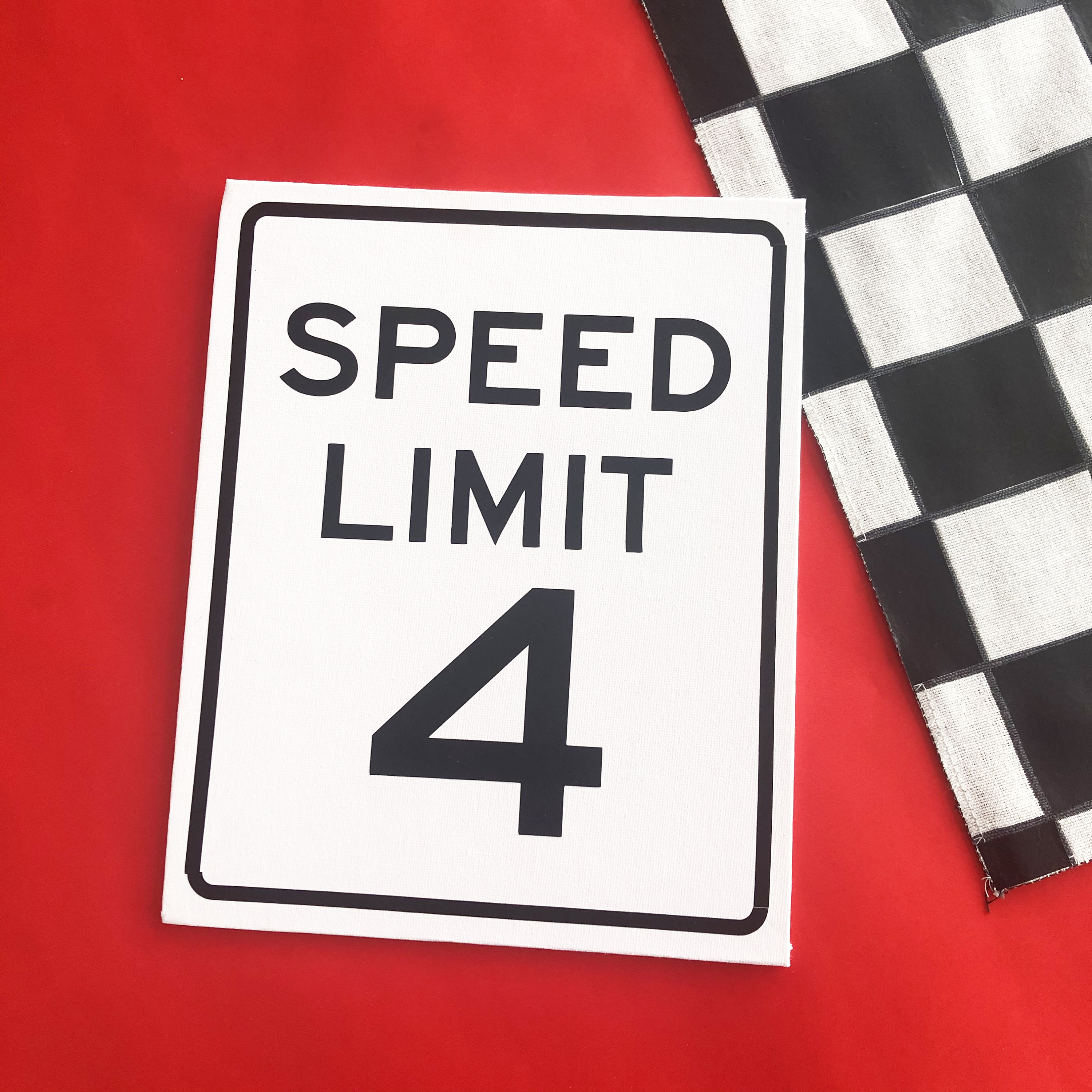 Set of 3 Race Birthday Road Signs Speed Limit Customize Age - Etsy