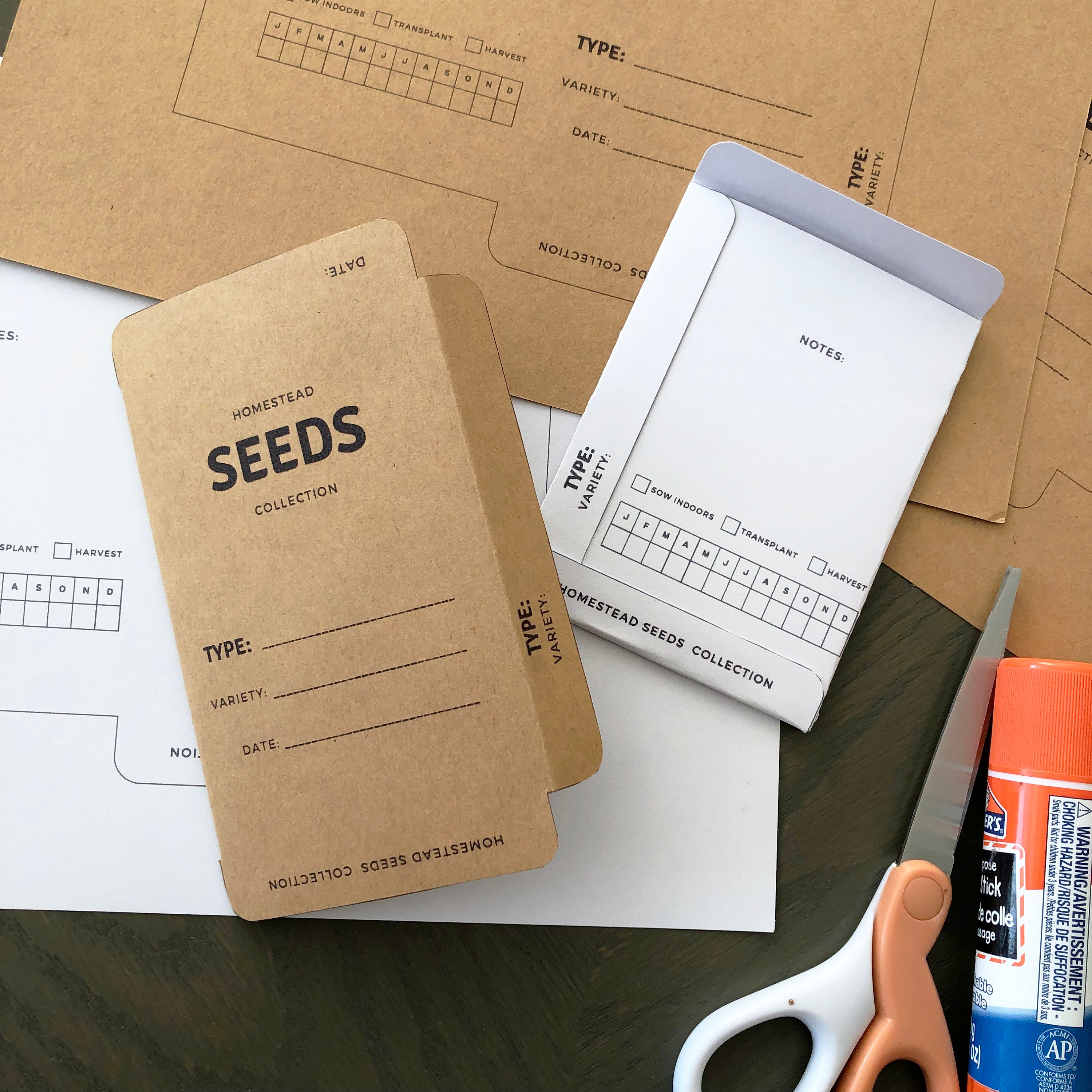Printable Seed Packet Template 3.34 X 4.72 Envelope and - Etsy