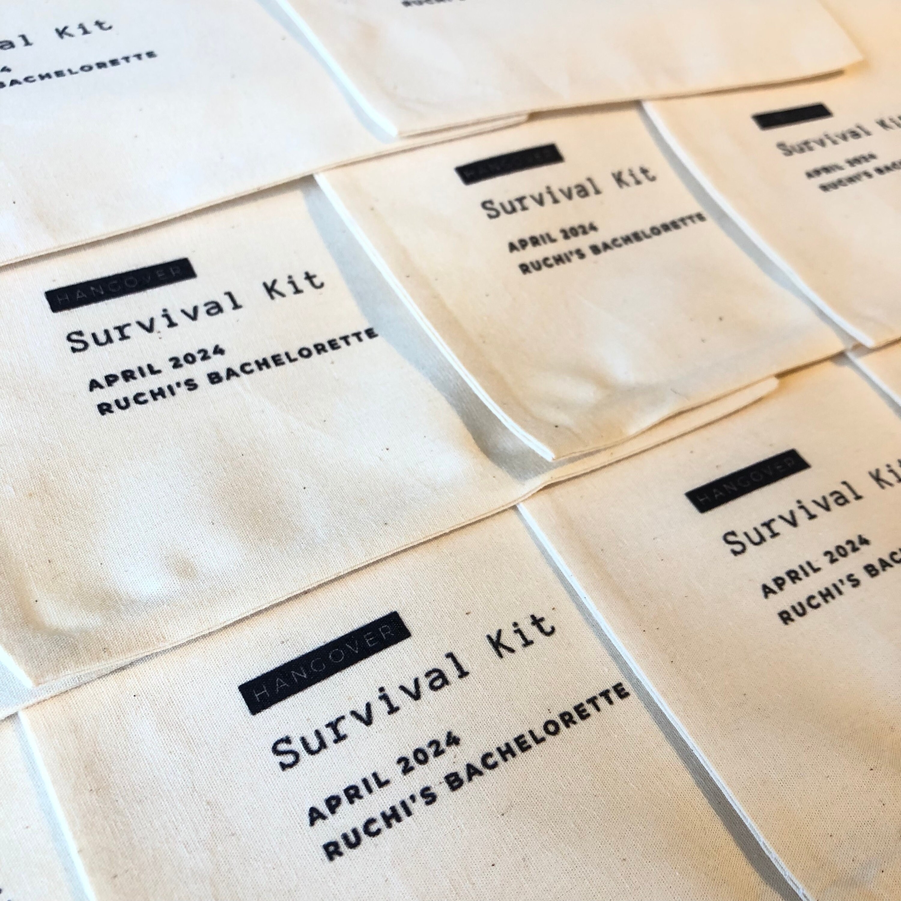 Hangover Survival Kit Personalized Natural Cotton Drawstring Treat ...