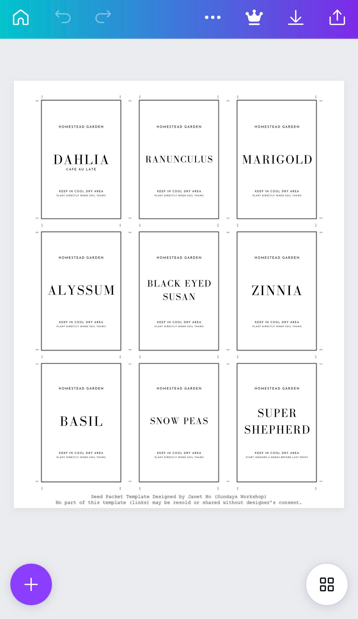 Printable Seeds and Bulbs Saving Labels Template Editable on - Etsy