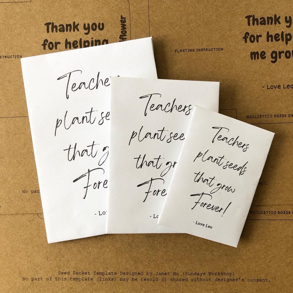 Printable Teacher Appreciation Seed Packet Template Envelope - Etsy