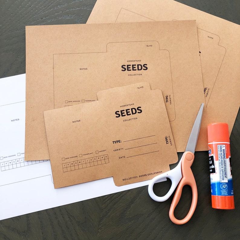 Printable Seed Packet Template 3.34 X 4.72 Envelope and - Etsy