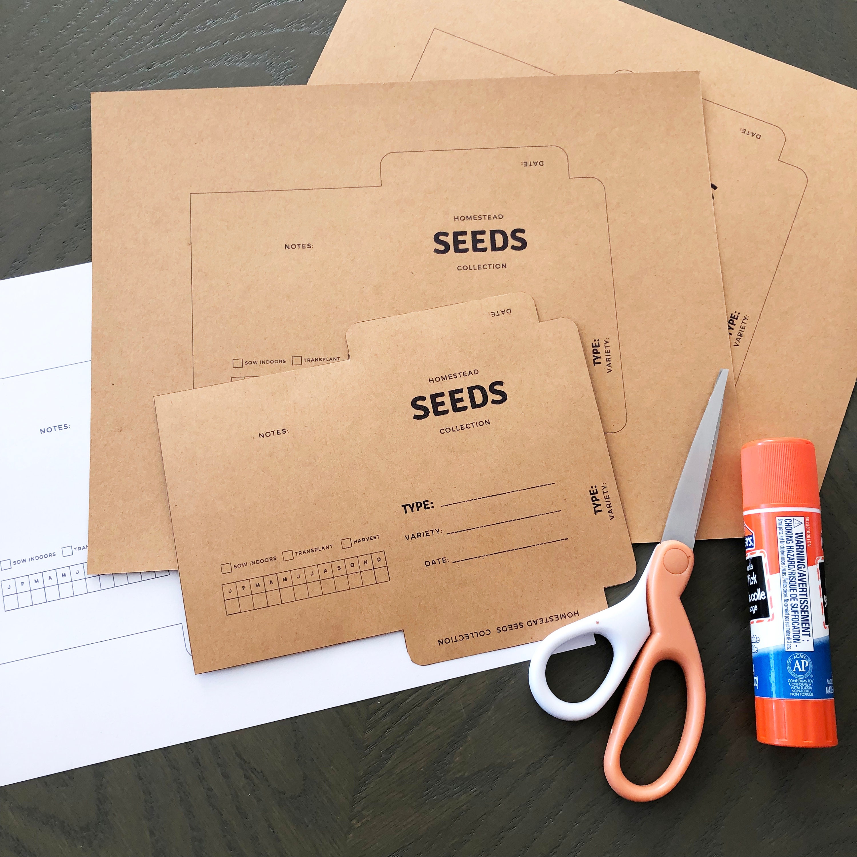 Printable Seed Packet Template 3.34 X 4.72 Envelope and - Etsy