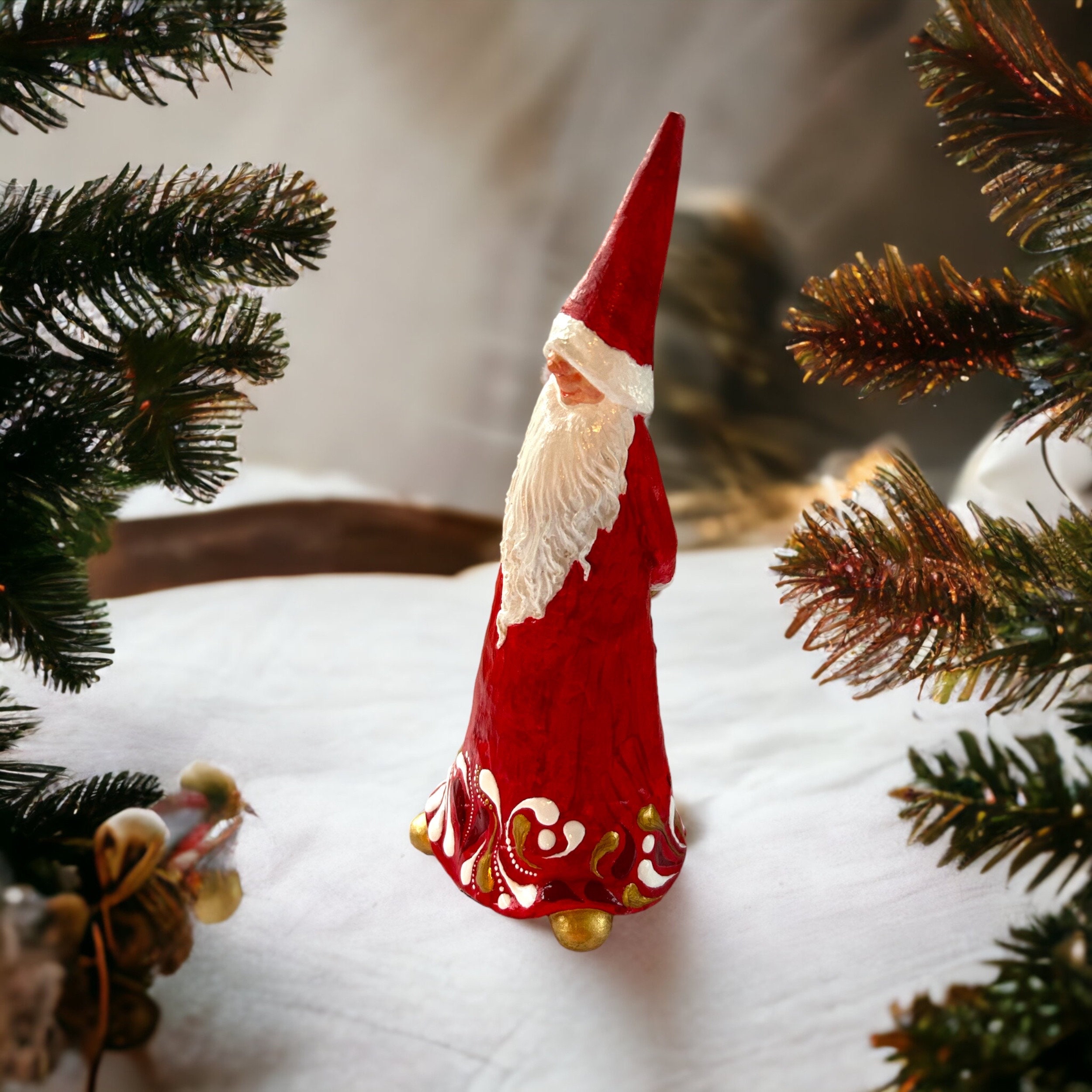 Hand-painted Father Christmas Tomte Santa Gonk Nisse - Etsy UK