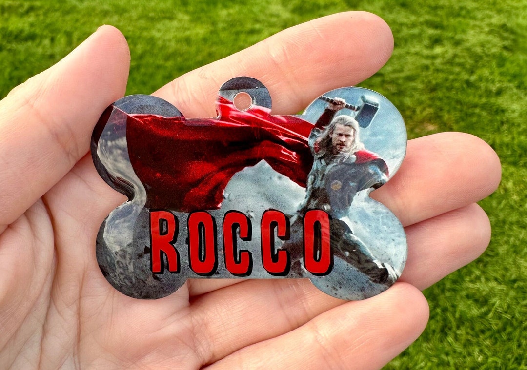Thor Dog Tag, Marvel Dog Tag, Marvel, Thor, the Avengers, Custom Dog ...