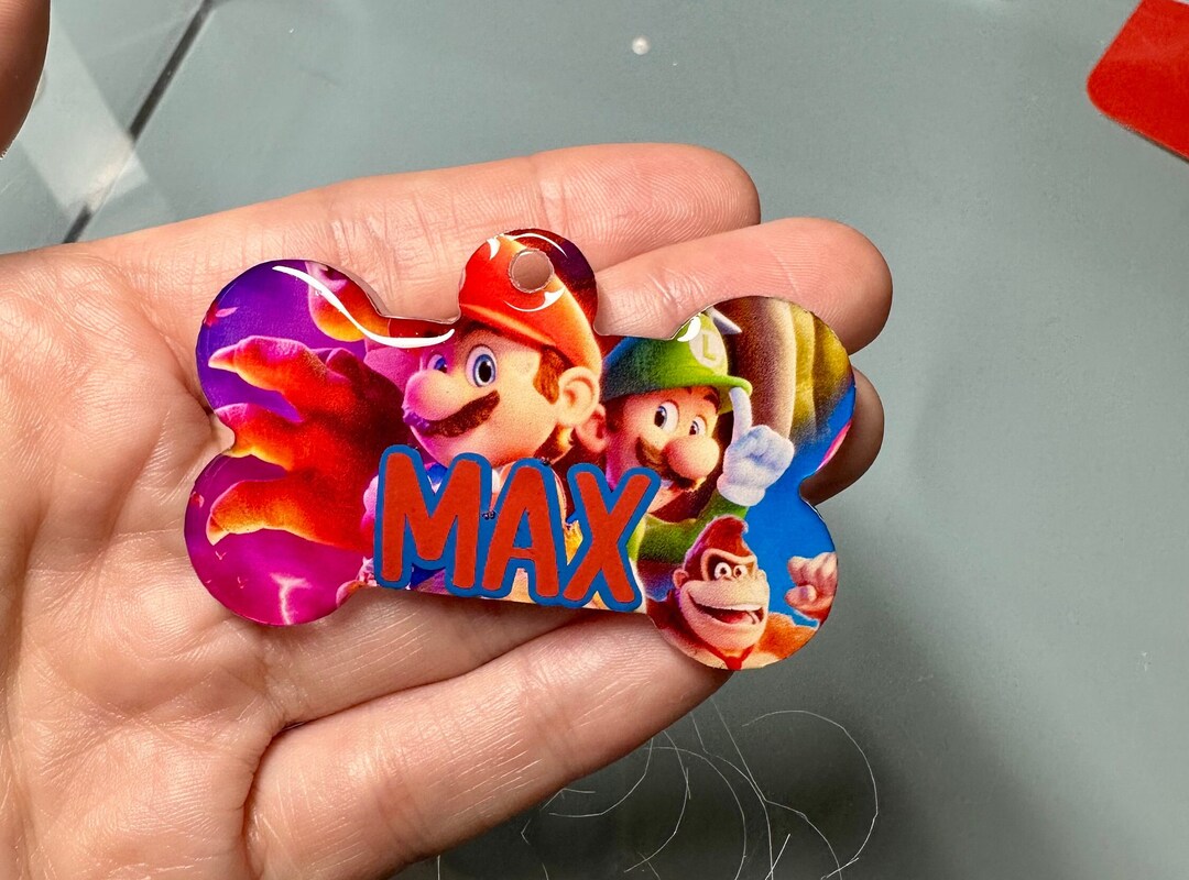 Super Mario Dog Tag, Custom Dog Tag, Pet ID Tag, - Etsy