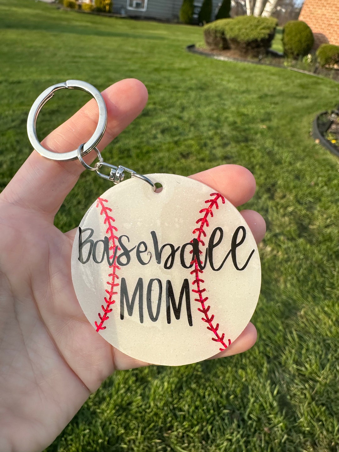 Baseball Keychain, Baseball, Sports, Mom, Baseball Mom, Summer, Keys - Etsy