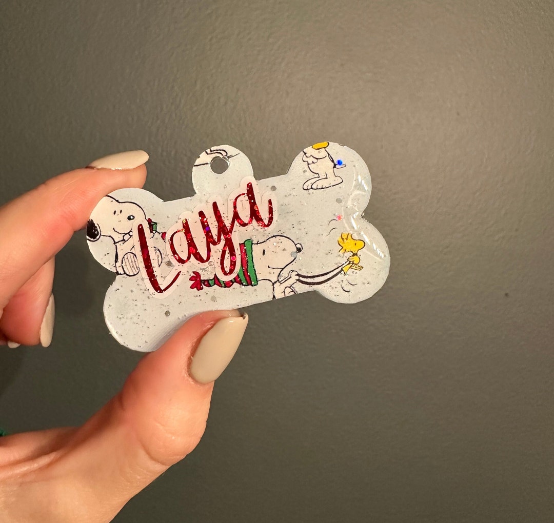 Snoopy Dog Tag Christmas Tags Christmas Holidays Snoopy - Etsy