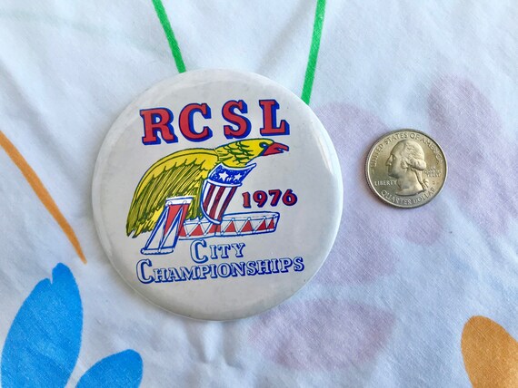 Vintage 1976 RSCL Championships Pin button - Gem