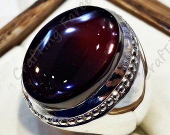 Yemeni Aqeeq Ring Shefat Al Abad Al Habshi Black Aqeeq Yemeni Kabadi ...