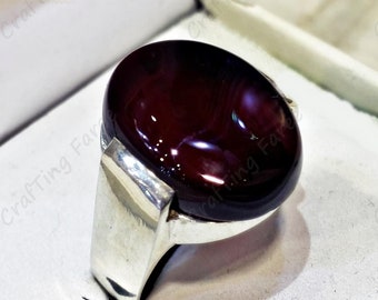 Yemeni Aqeeq Ring Shefat Al Abad Al Habshi Black Aqeeq Yemeni Kabadi ...