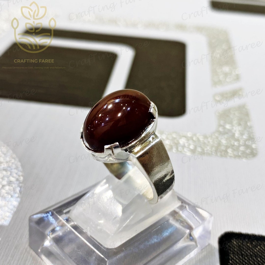 Men Aqeeq Ring, Carnelian Yemeni Yamni Aqiq Akik Hakik Ring, Mens Stone ...