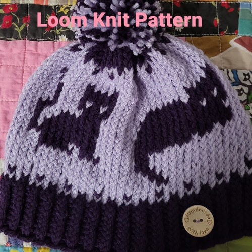 Cat Hat Loom Knit Pattern toddler/youth Size - Etsy