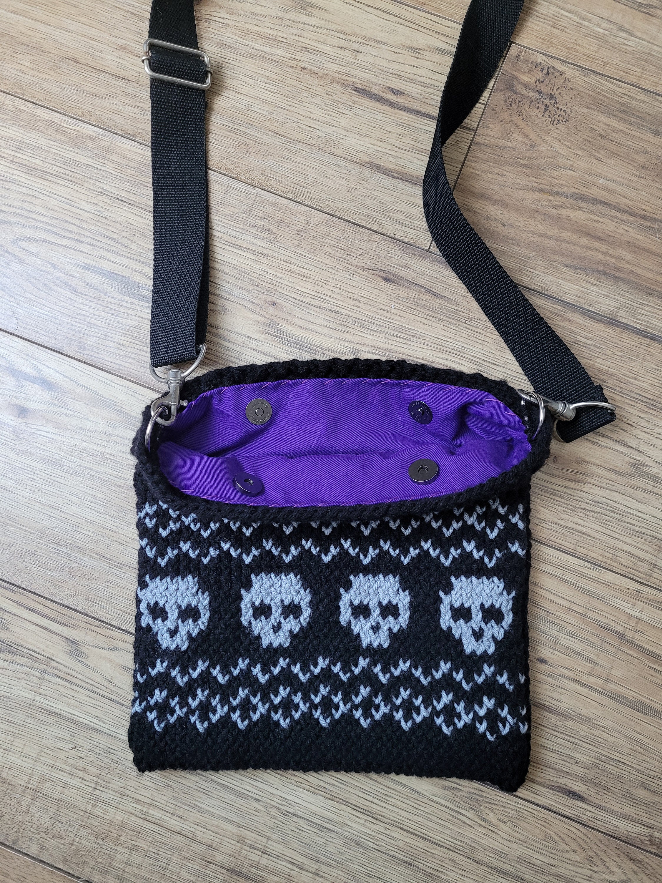 Skull Purse - Loom Knit PATTERN 3/8" Gauge Loom - Etsy