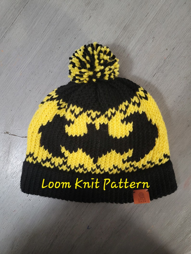 Bat Hat large Bat Loom Knit Pattern - Etsy