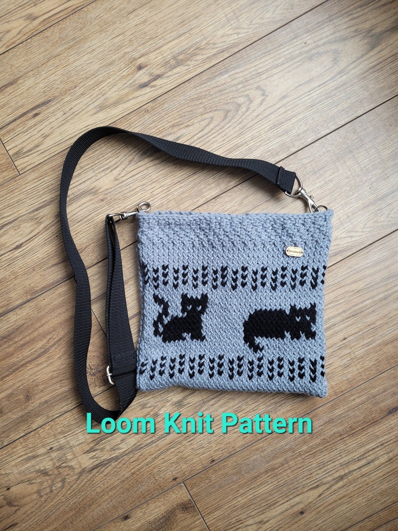 Cat Purse - Loom Knit PATTERN - Small Gauge Loom - DIGITAL DOWNLOAD - Etsy