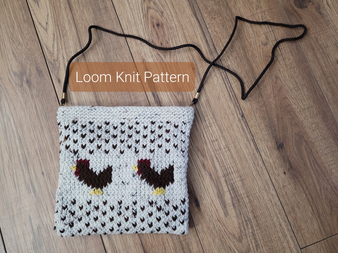 Chicken Purse - Loom Knit Pattern - 3/8" Gauge Loom - Etsy