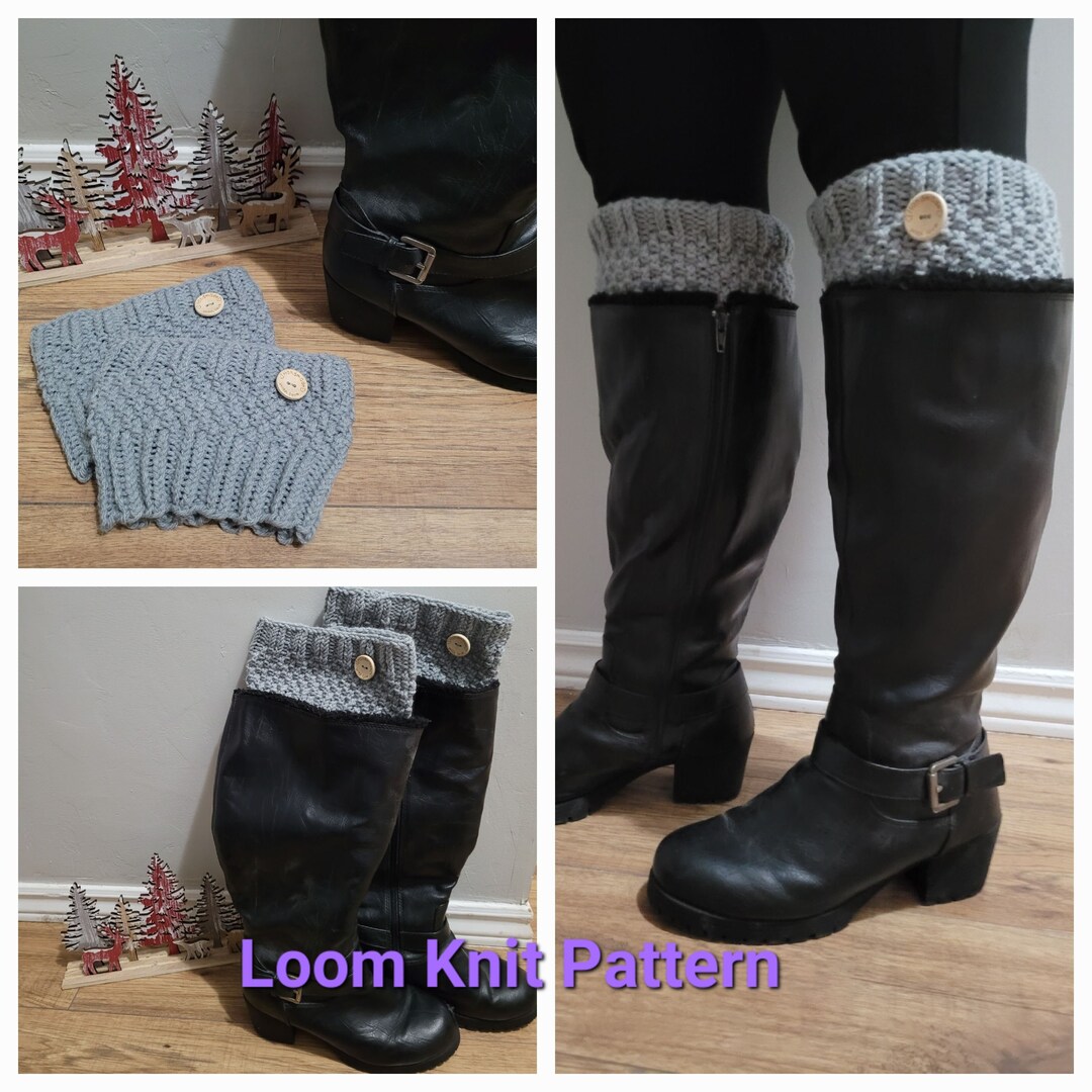 Boot Cuffs Loom Knit Pattern EASY - Adult Size - Etsy