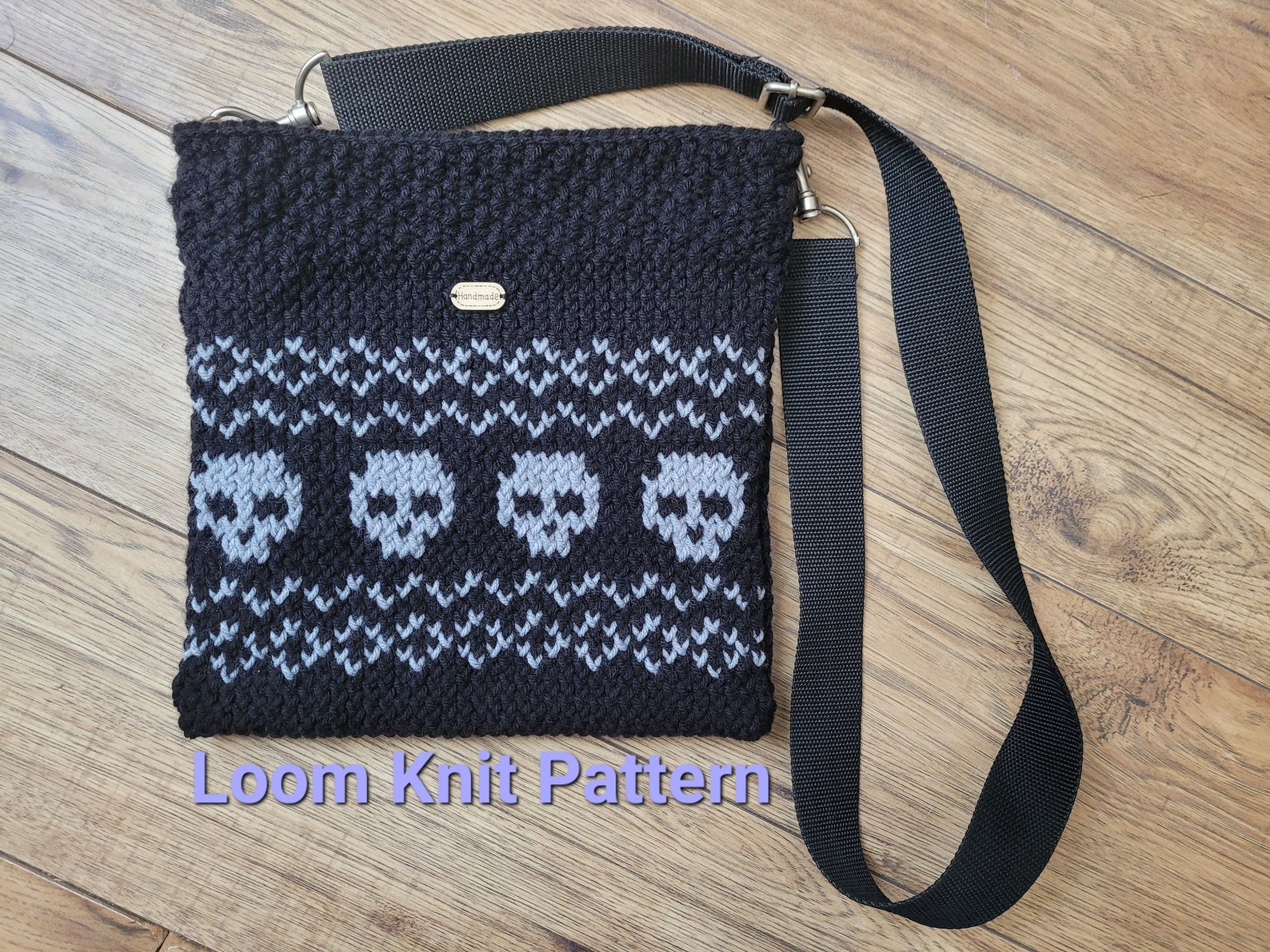 Skull Purse - Loom Knit PATTERN 3/8" Gauge Loom - Etsy