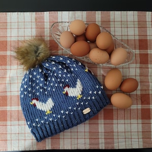 Chicken Hat - Loom Knit Pattern - Adult Size - 80 Peg Loom - Etsy