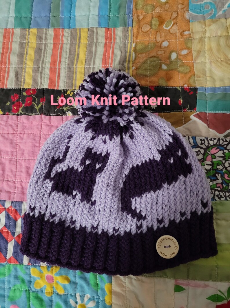 Cat Hat - Loom Knit Pattern -toddler/youth Size - Etsy