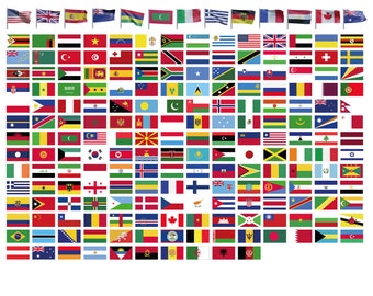 World Flag Stickers | Etsy