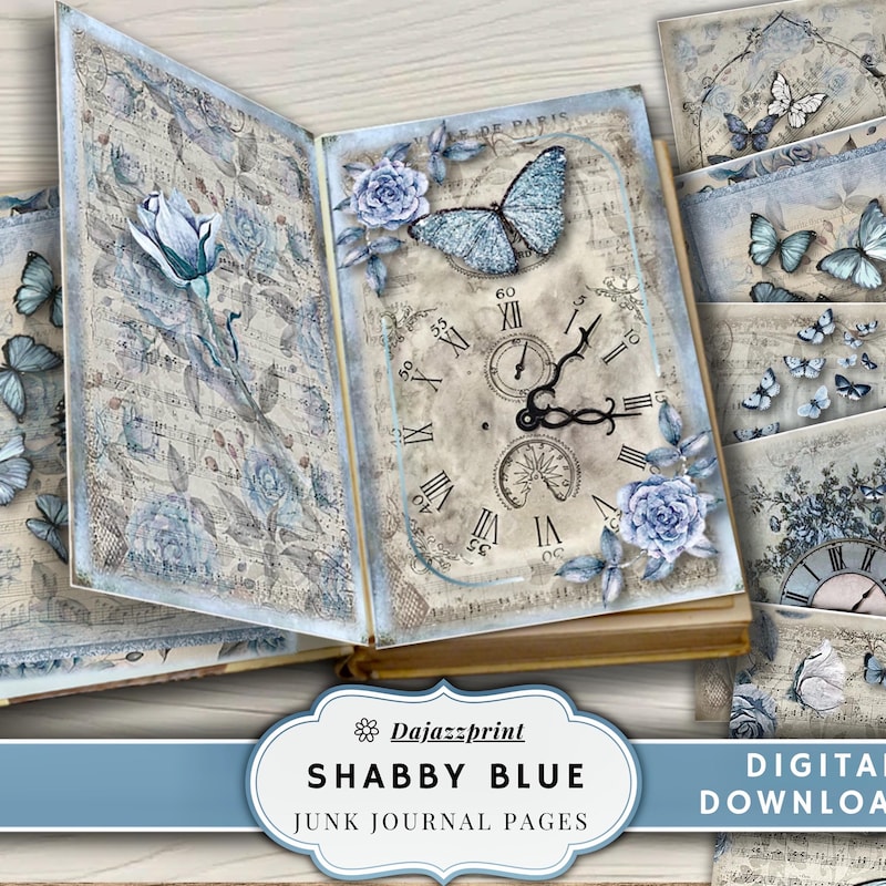 Blue Butterfly Wall Paper - Etsy