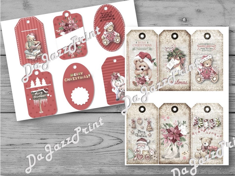Junk Journal, Digital Download, Printable, Christmas, Bear, Paper ...