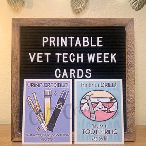 Vet Tech Week Cards (8 DIGITAL 4x5.25 Postcards) - Etsy