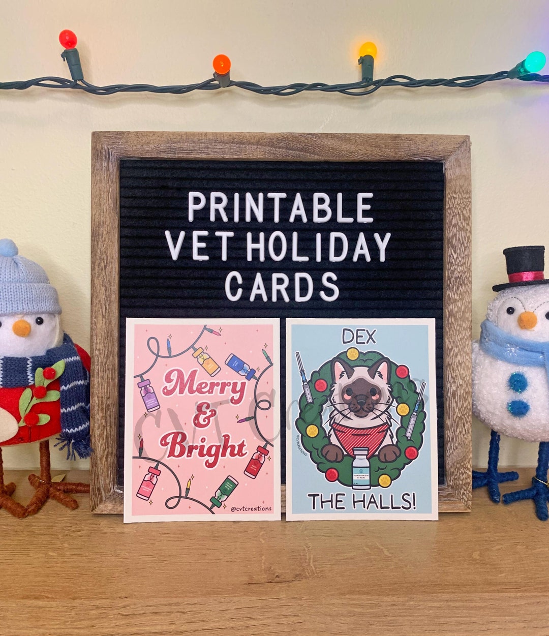 Printable Vet Holiday Christmas Cards (8 DIGITAL 4x5.25 Postcards) - Etsy