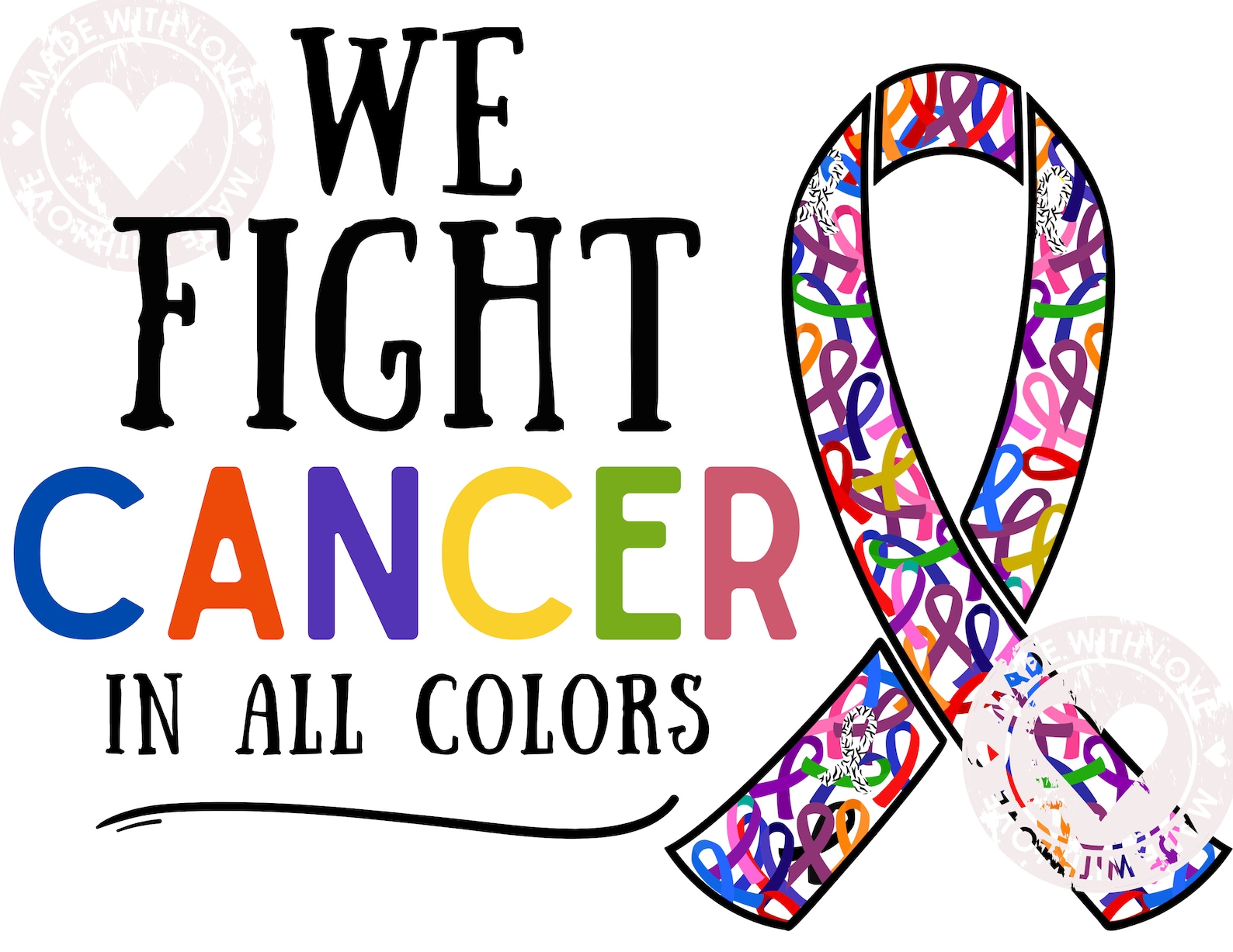 We Fight Cancer in All Colors - Etsy