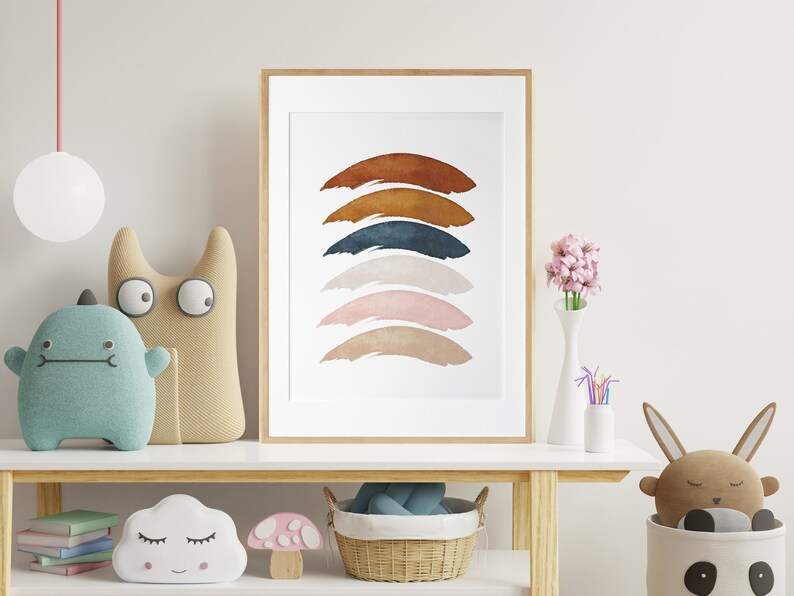 Rainbow Printable, Boho Rainbow Decor, Neutral Nursery, Printable Wall ...